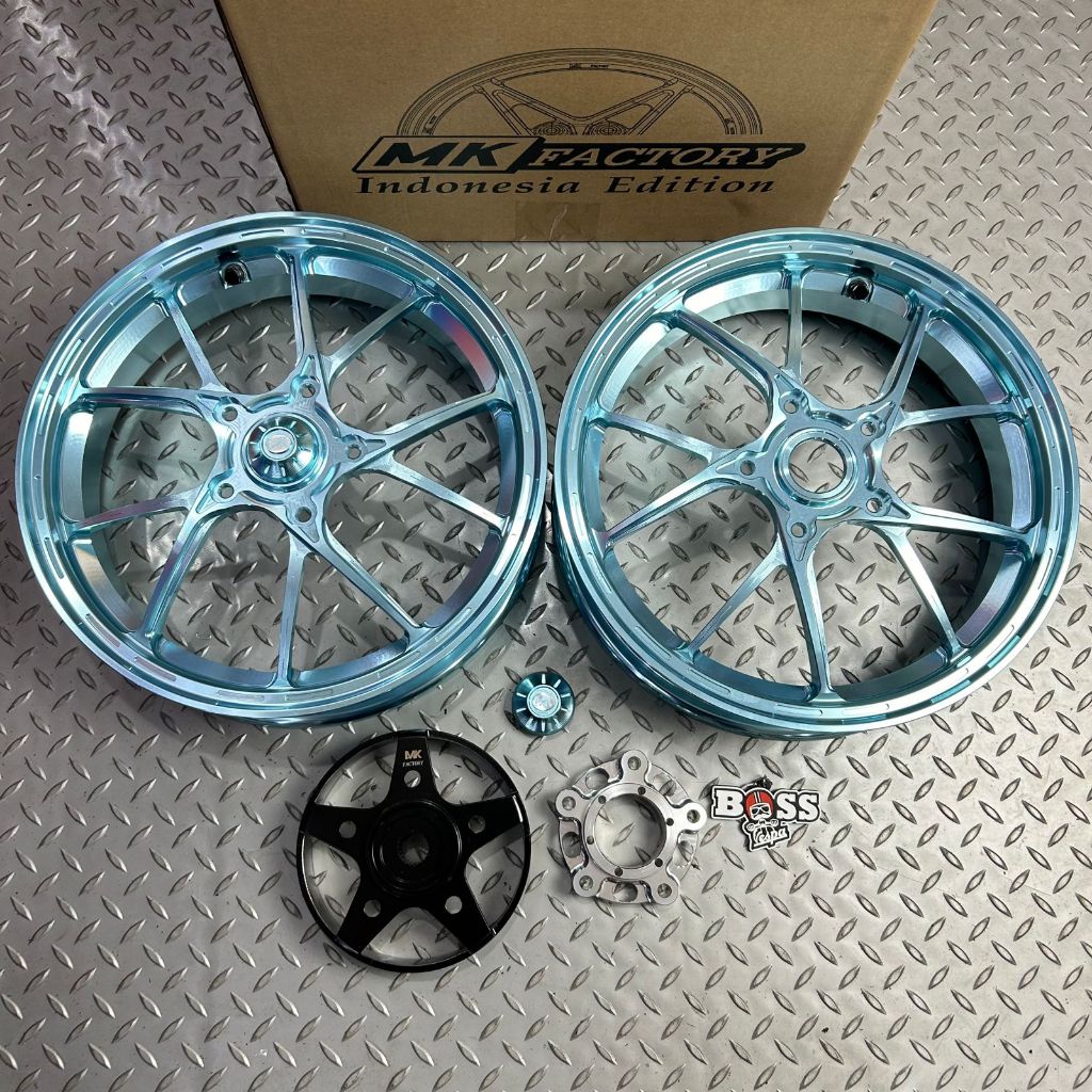 Jual Velg MK Factory MK11 Iceblue 12" Front&Rear Vespa Sprint Prima GTS ...
