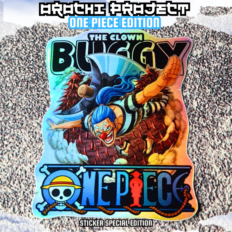 Jual Sticker Stiker Anime Badut Buggy Impel Down One Piece Hologram ...