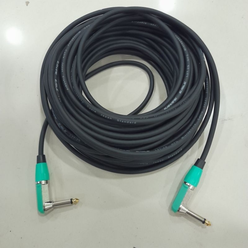 Jual kabel gitar/kabel gitar jack L to L low noise 30 meter full ...
