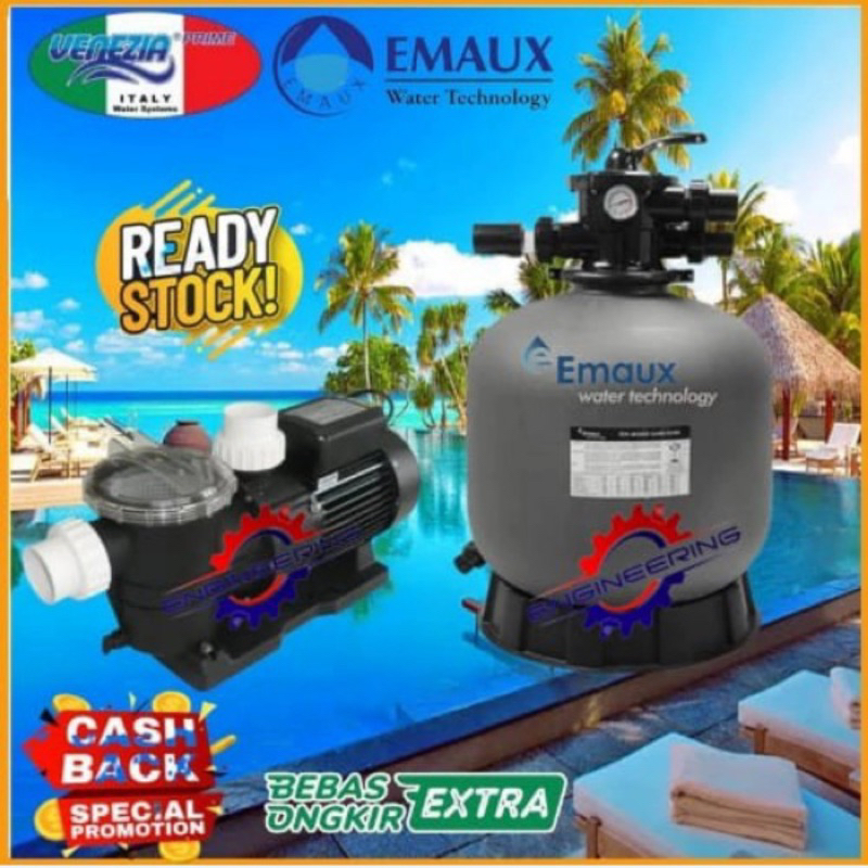 Jual Paket Pompa Kolam Renang 2Hp+Sand Filter Emaux 28inch paket kolam ...