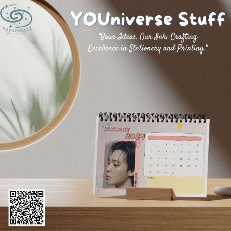 Jual BTS JIMIN FACE Kalender Meja 2024 / Desk Calendar 2024 A5 murah ...