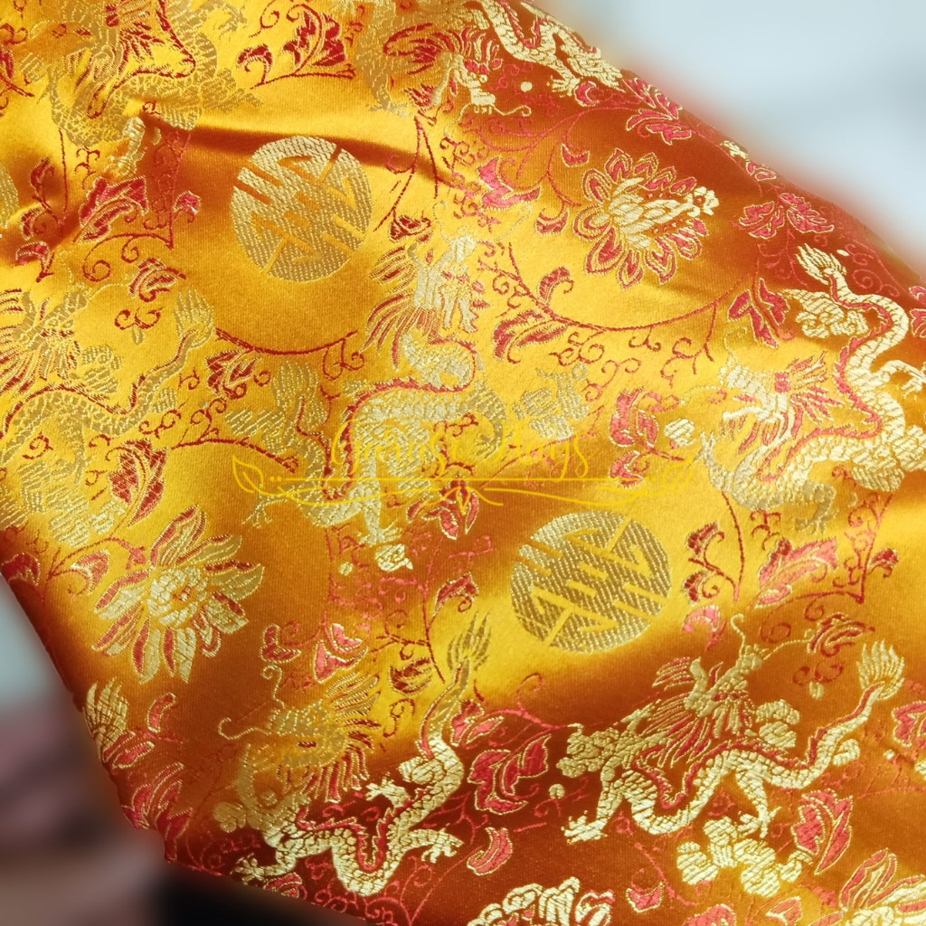 Jual Kain Cheongsam Jibao China Shanghai Lebar 90cm Dragon Liong Coin ...