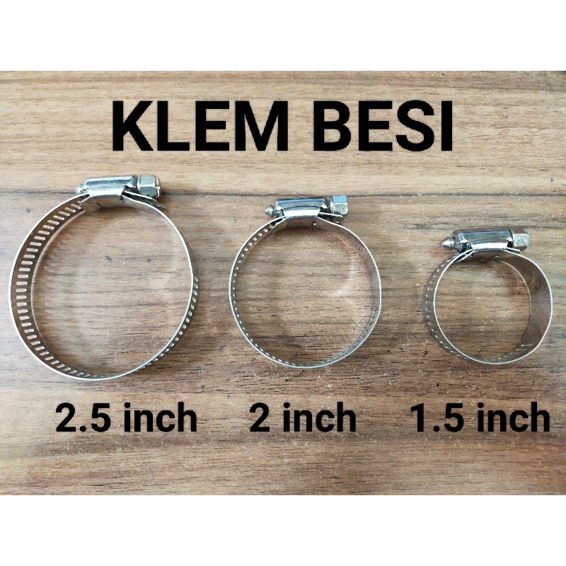 Jual KLEM KLAM BESI STAINLESS SELANG / HOSE CLAMP 1.5 / 2 / 2.5 INCH ...