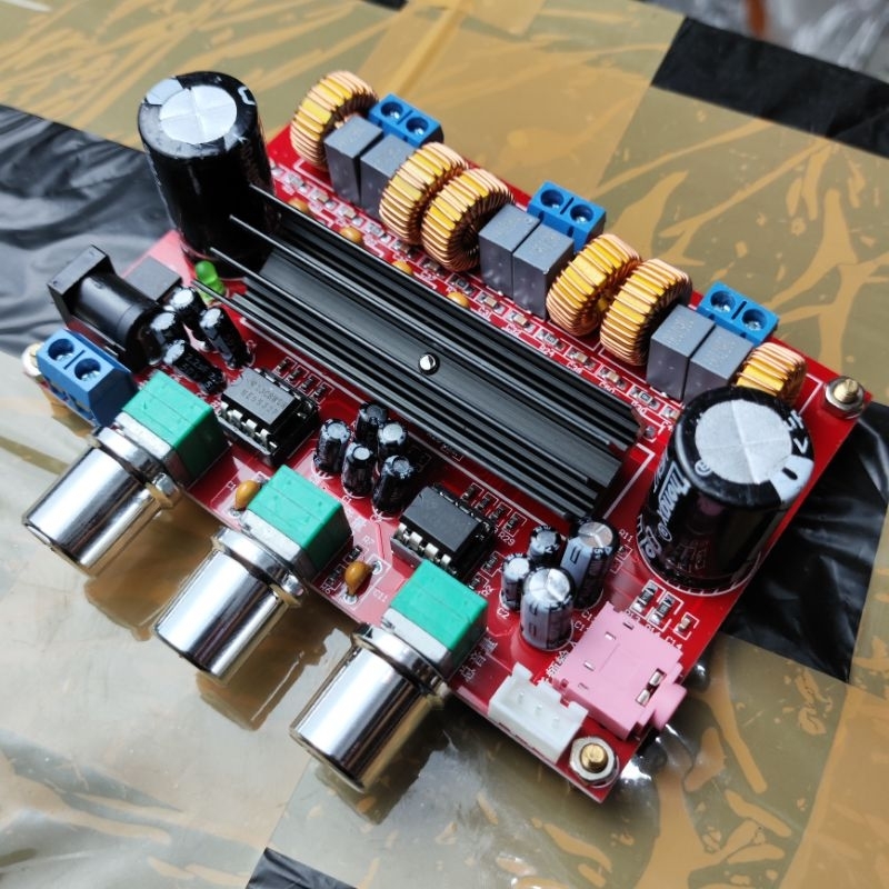 Jual Power Amplifier 2.1 TPA3116D2 + tone Control 50Wx2 + 100W Kot ...