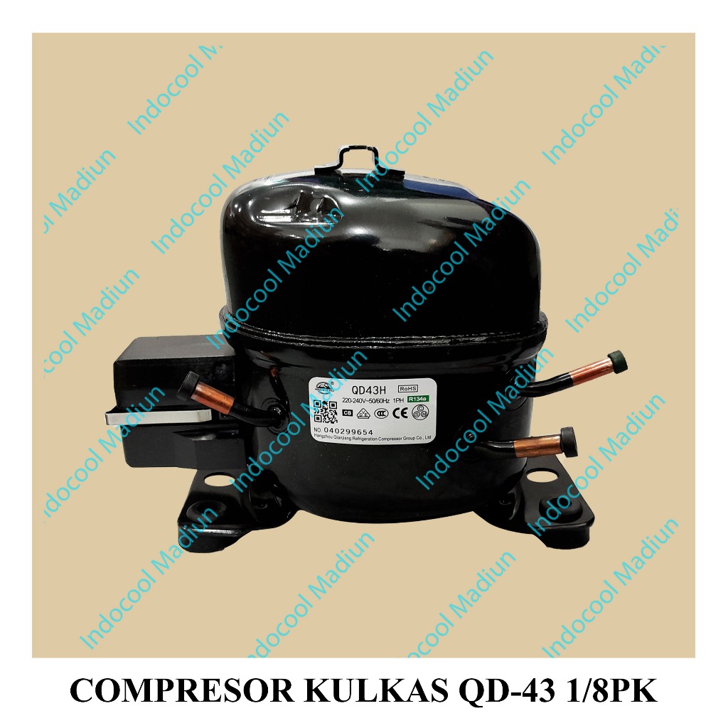 Jual CKQ8 KOMPRESOR / COMPRESSOR KULKAS / COMPRESOR KULKAS QD43 1/8PK ...
