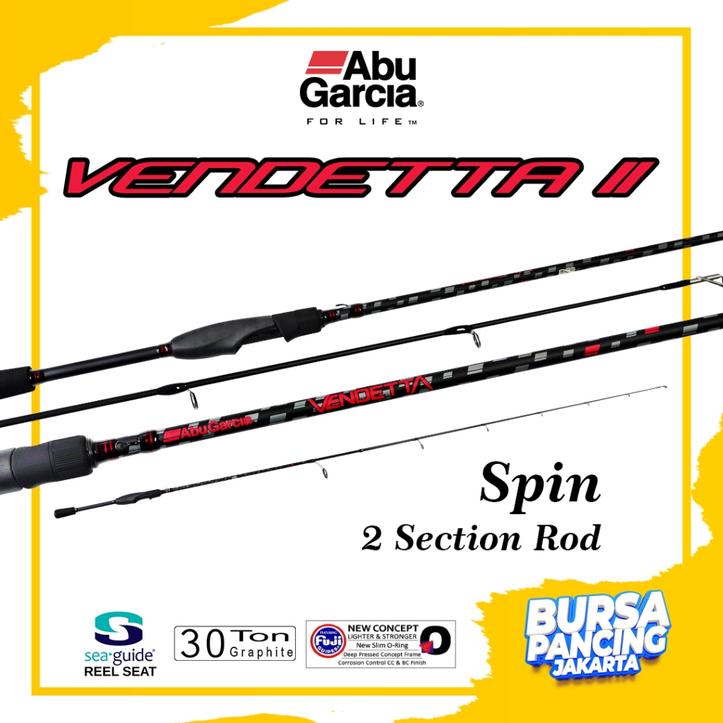 Jual Abu Garcia Joran Spinning Vendetta II 180cm Carbon 30TON Full Fuji Cocok Untuk Kolam dan ...