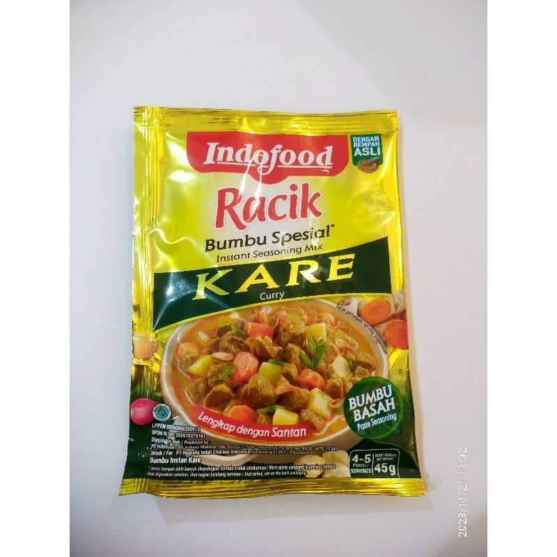 Jual INDOFOOD RACIK BUMBU KARE 45 gr | Shopee Indonesia