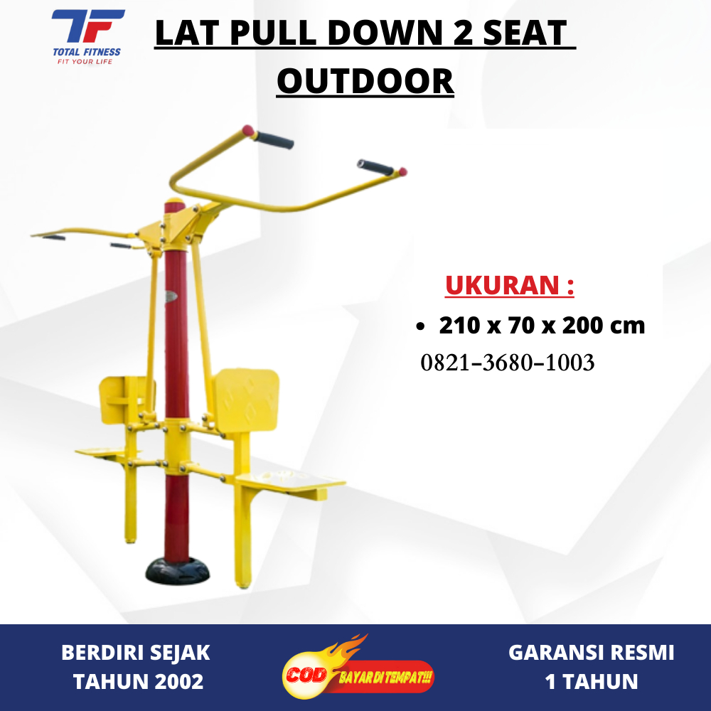 Jual Alat Fitness Outdoor Lat Pull Down 2 Seat Total | Shopee Indonesia