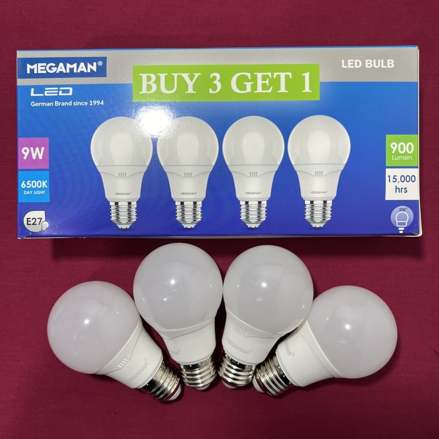 Jual YTA60Z1 Lampu LED Buld Paket 9W MEGAMAN | Shopee Indonesia