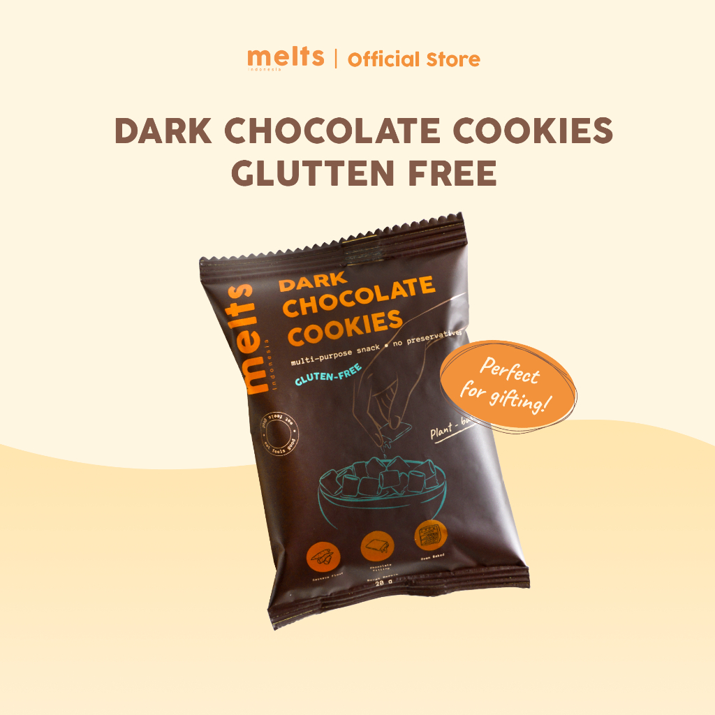Jual Melts Dark Chocolate Cookies Gluten Free | Snack Kukis Sereal ...