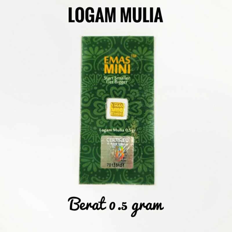 Jual Logam Mulia Emas Mini 0.5 Gr | Shopee Indonesia