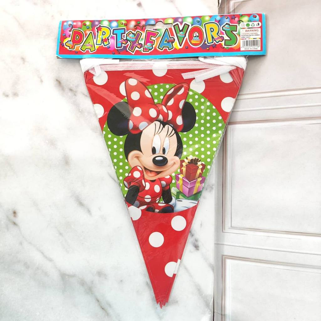 Jual Banner MICKEY MINNIE MOUSE Segitiga / Bunting Flag Mickey Mouse ...
