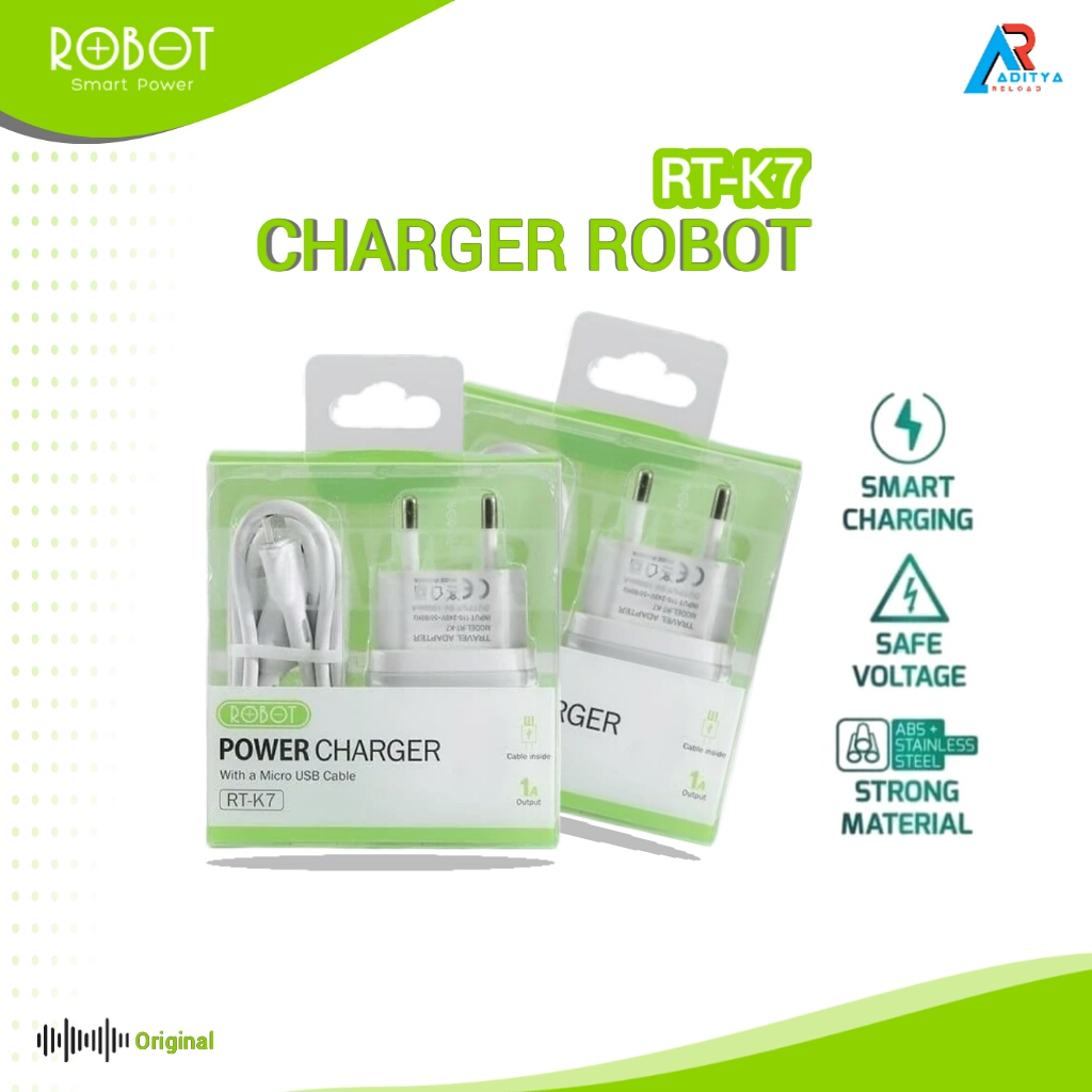 Jual ROBOT RT-K7 Power Charger With a Micro USB 1A Garansi Original ...