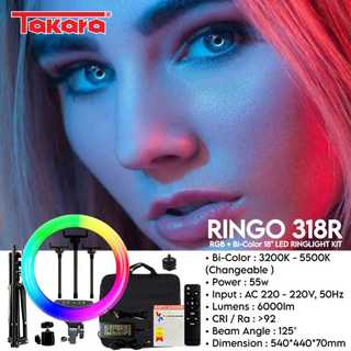 Jual Takara RINGO 318R 18 Inch RGB & Bi-Color LED Ring Light Ringlight ...