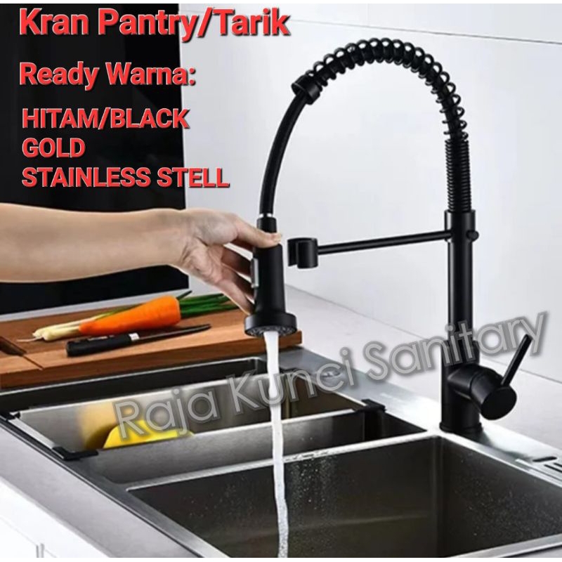 Jual Kran Pantry Black Stainless Gold/Kran Tarik Kitchen Sink Kran ...