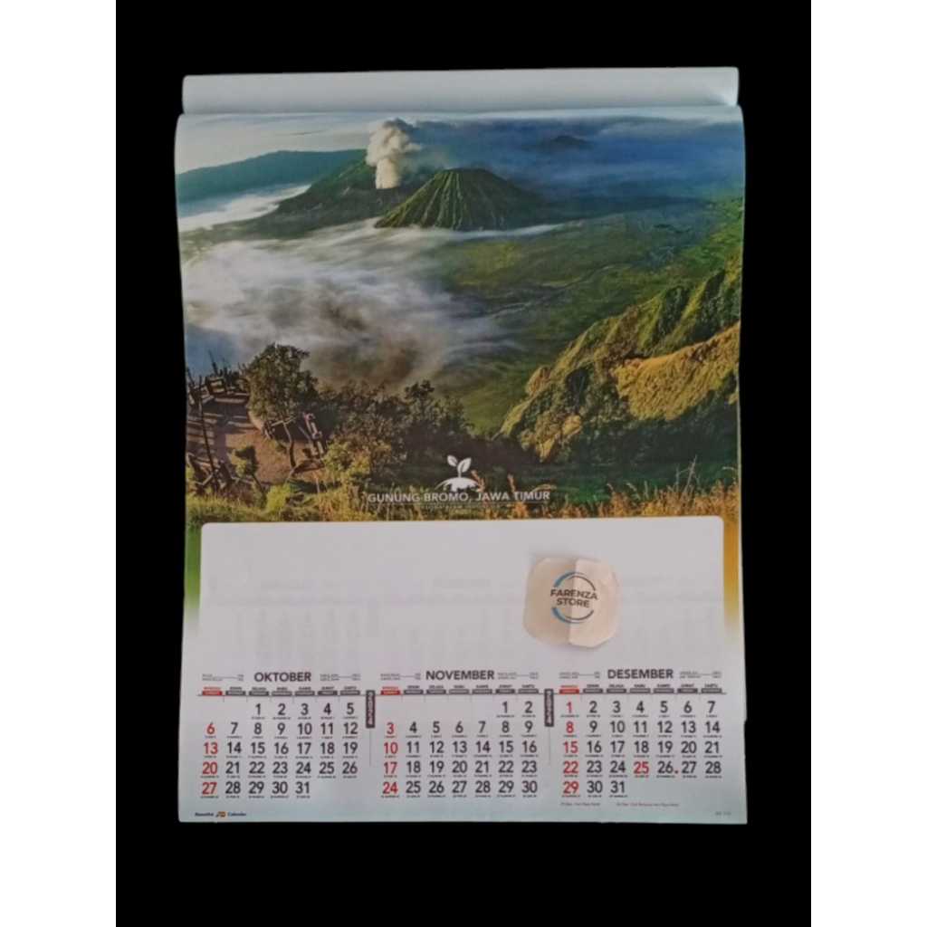 Jual Kalender Dinding Triwulan 2024 Motif Pesona Alam Indonesia AO 110 ...