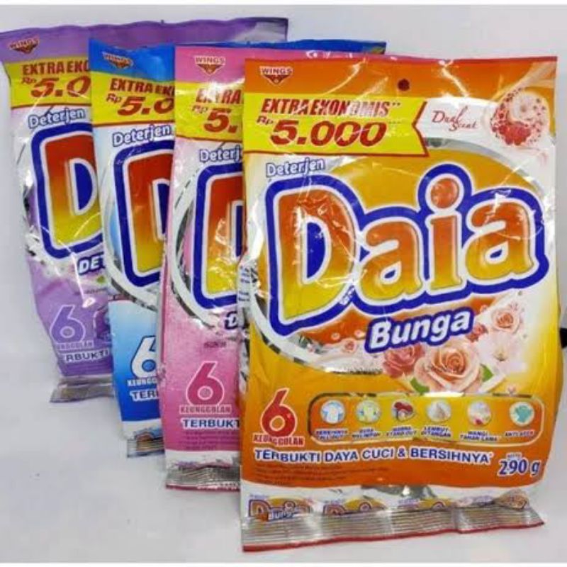 Jual DAIA DETERGENT BUBUK 245GRAM//DAIA 5000 AN | Shopee Indonesia