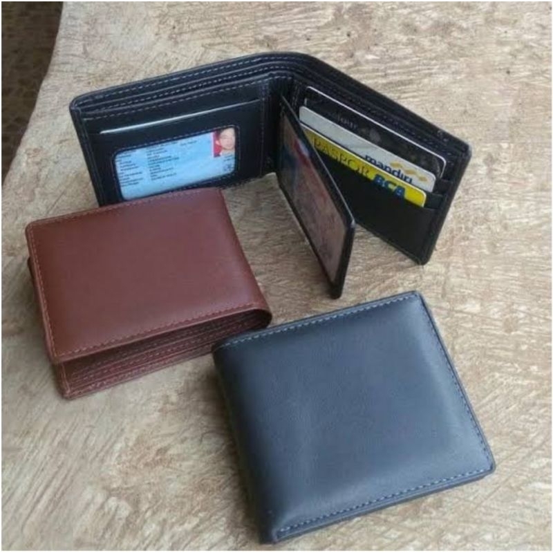 Jual Dompet Kulit Lipat Standar Pria 100% ORIGINAL Kulit Sapi Asli ...