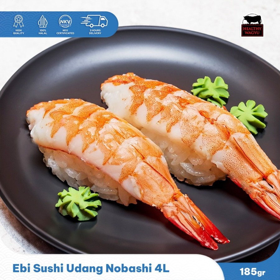 Jual Ebi Sushi Udang Sushi Nobashi 3L 185gr Healthy Wagyu | Shopee ...