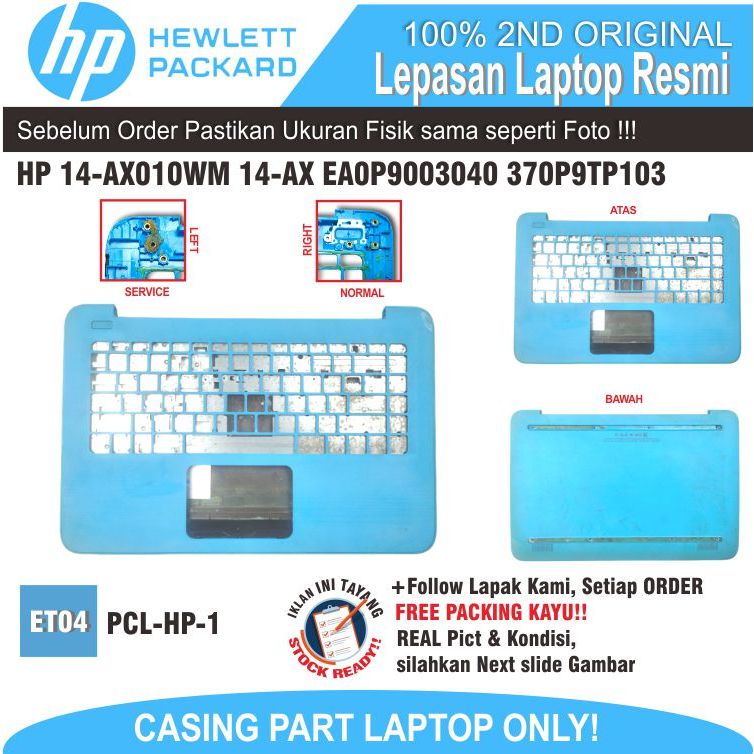Jual ET04 PCL-HP-1 CASING BOTTOM HP 14-AX010WM 14-AX EA0P9003040 ...