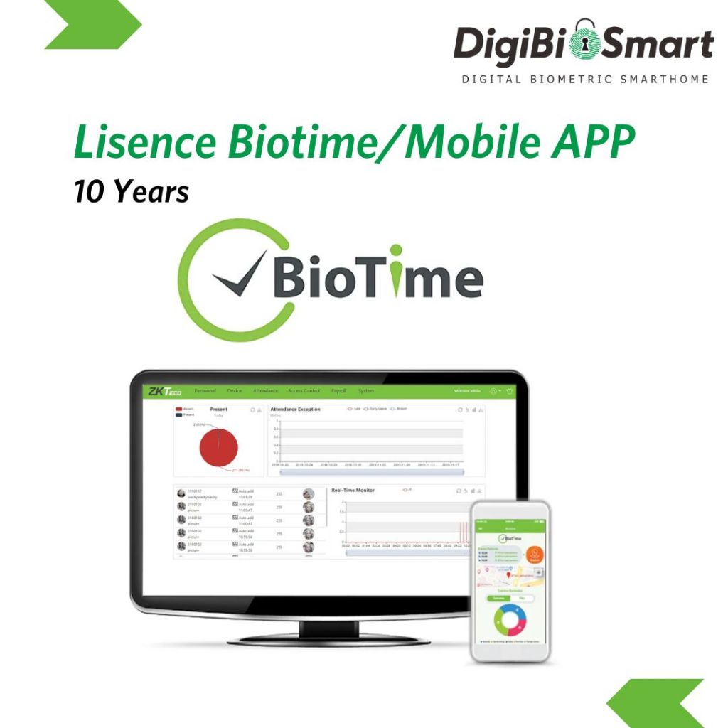 Jual LISENCE Biotime ZKTeco Periode 10 tahun Absensi Lisensi | Shopee ...
