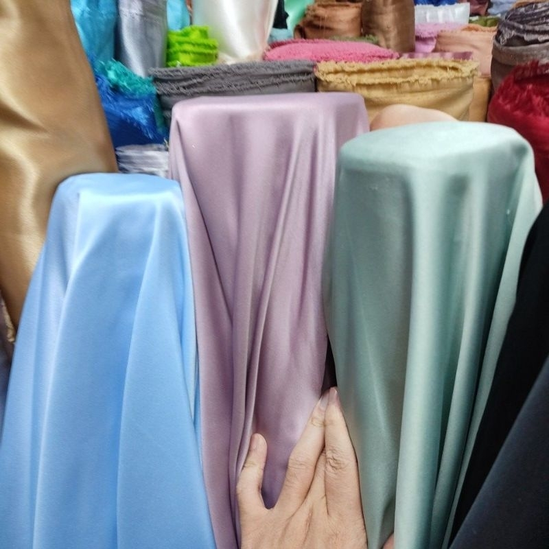 Jual Kain Bahan Satin Velvet Premium Halus | Shopee Indonesia