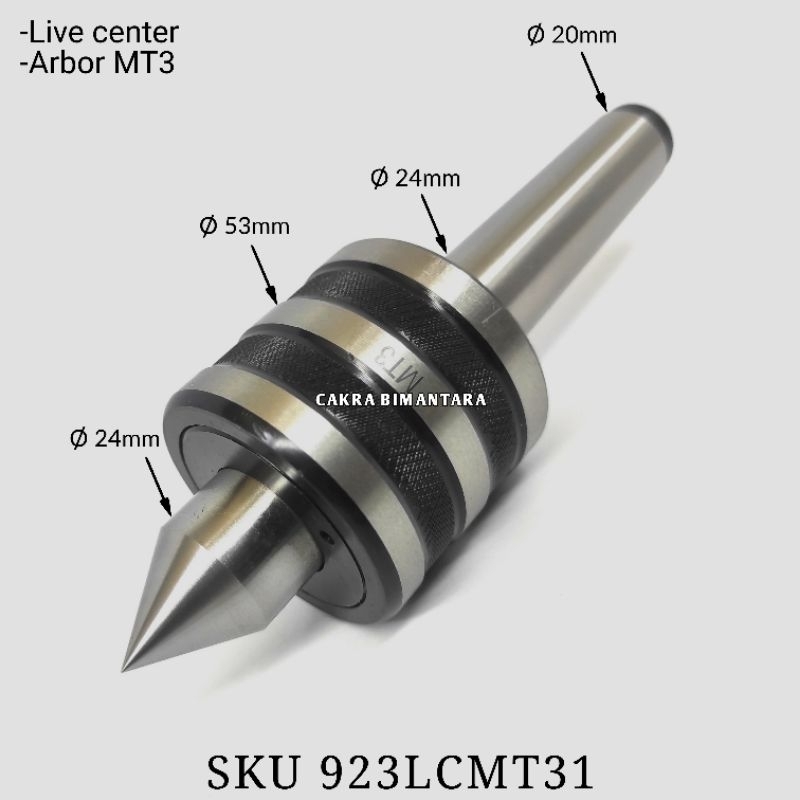 Jual Live center MT3 centre jalan MT-3 senter putar hidup mesin bubut ...