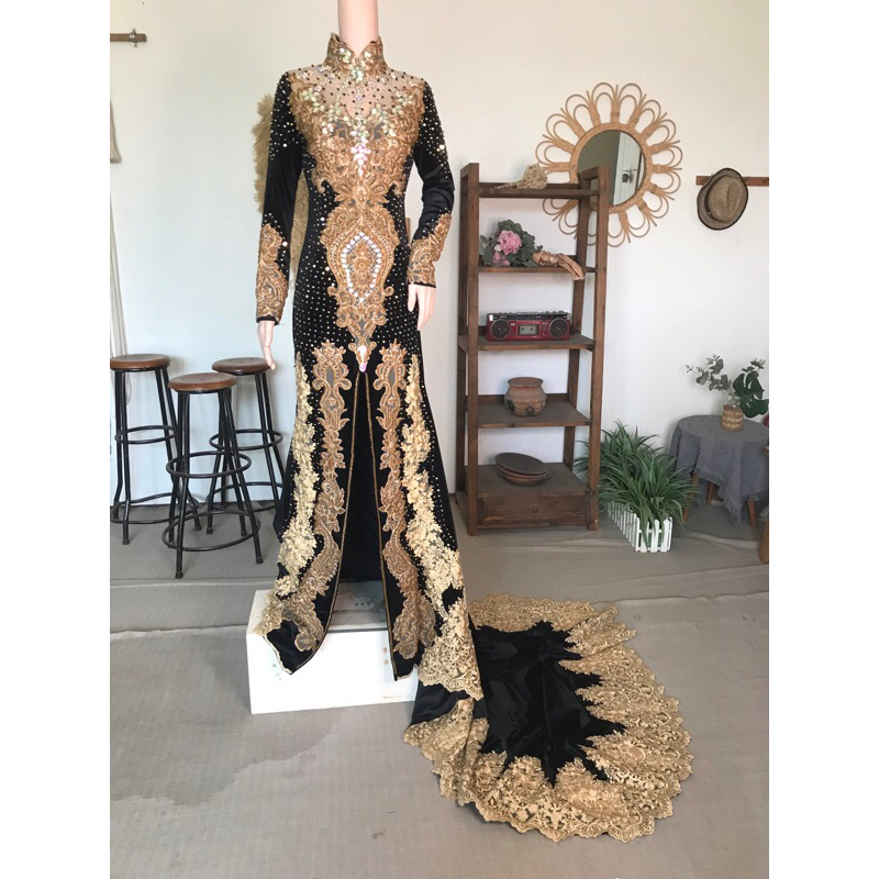 Jual kebaya bludru hitam/prelove kebaya pengantin | Shopee Indonesia