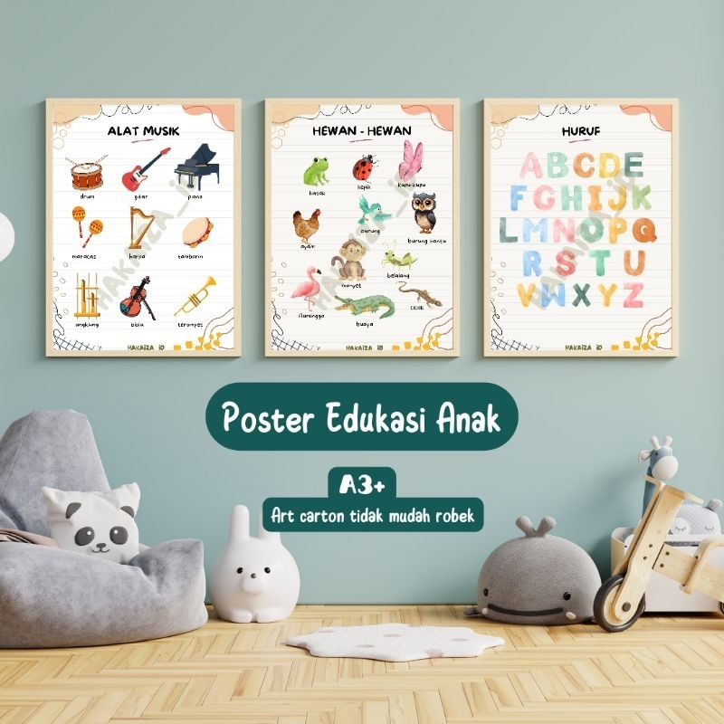 Jual POSTER EDUKASI ANAK // POSTER BELAJAR // MAINAN ANAK // POSTER ...