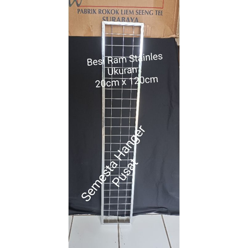 Jual Besi Ram Stainless/Ram Display ukuran 20cm x 120cm | Shopee Indonesia