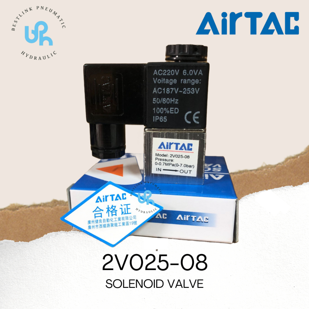 Jual AIRTAC 2V025-08 SOLENOID VALVE PNEUMATIC | Shopee Indonesia