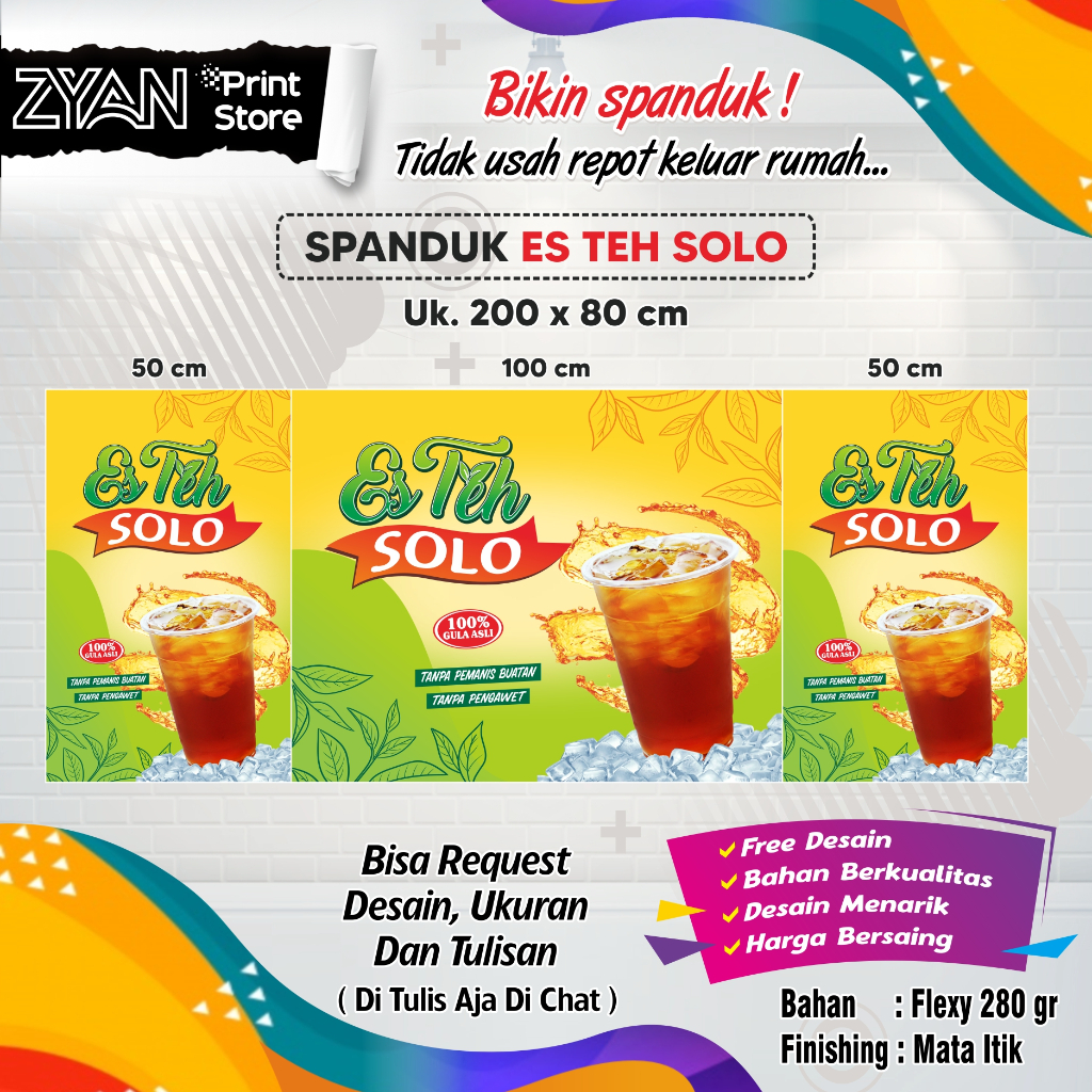 Jual SPANDUK BANNER ES TEH SOLO | Shopee Indonesia