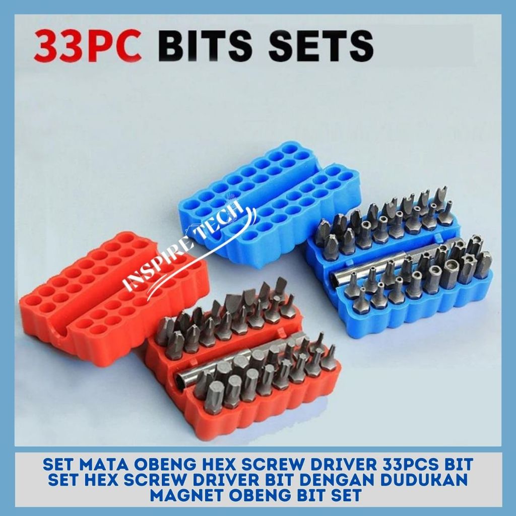 Jual SET MATA OBENG HEX SCREW DRIVER 33Pcs Bit Set Hex Screw Driver Bit Obeng Bit Set TIDAK ...