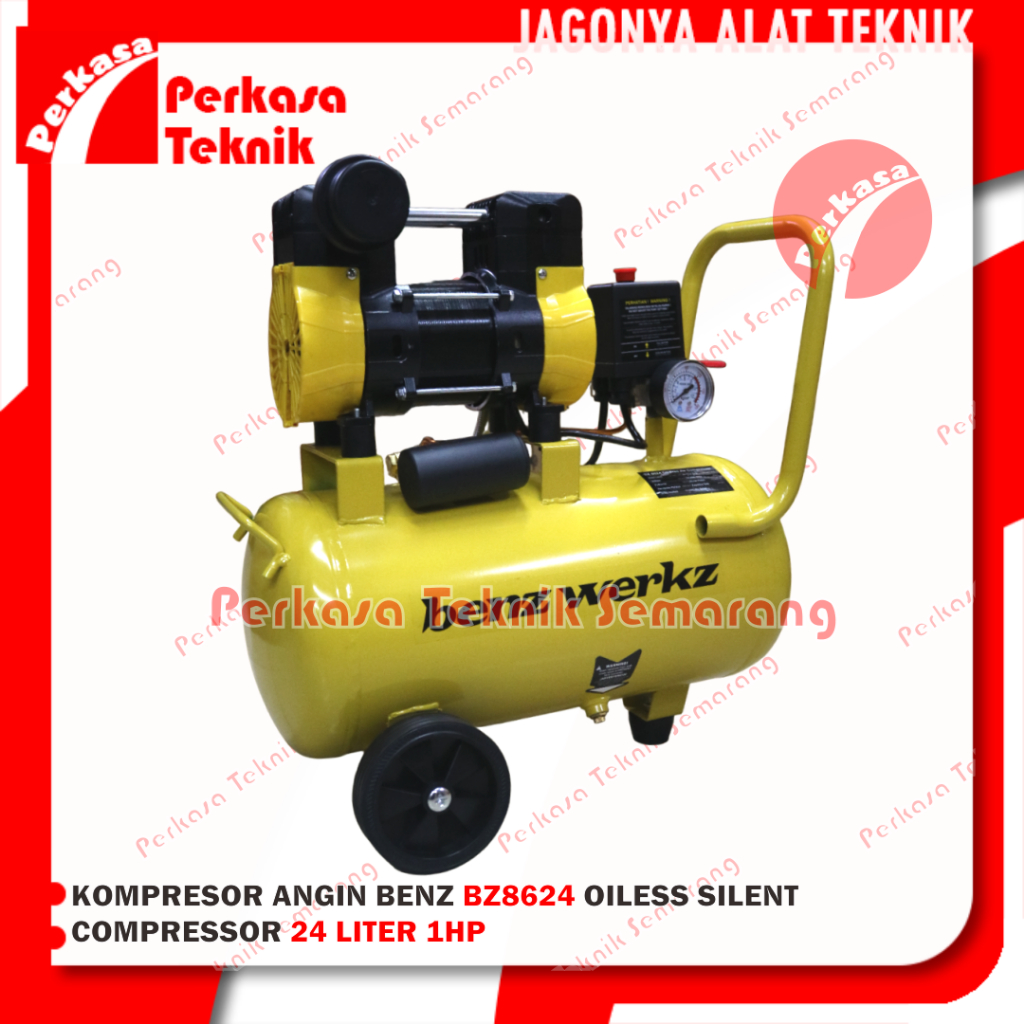 Jual Kompresor Angin BENZ BZ8624 Oiless Silent Compressor 24 Liter | Shopee Indonesia