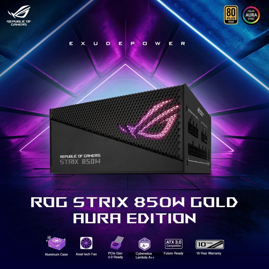 Jual PSU ASUS ROG STRIX 850G AURA EDITION | Power Supply Gaming 850w ...