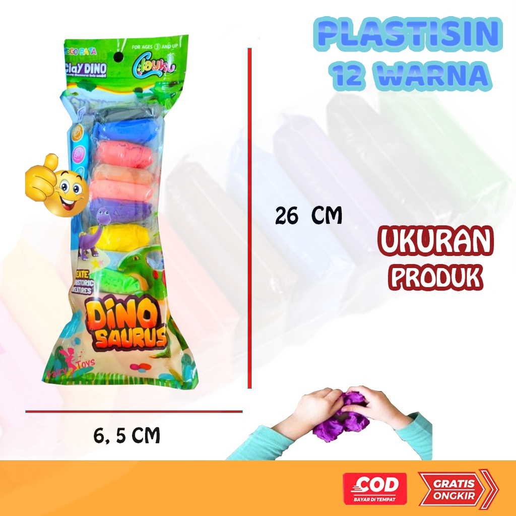 Jual yl 1 Mainan Edukatif Plastisin TIDAK BERACUN 12 Warna / Polymer ...