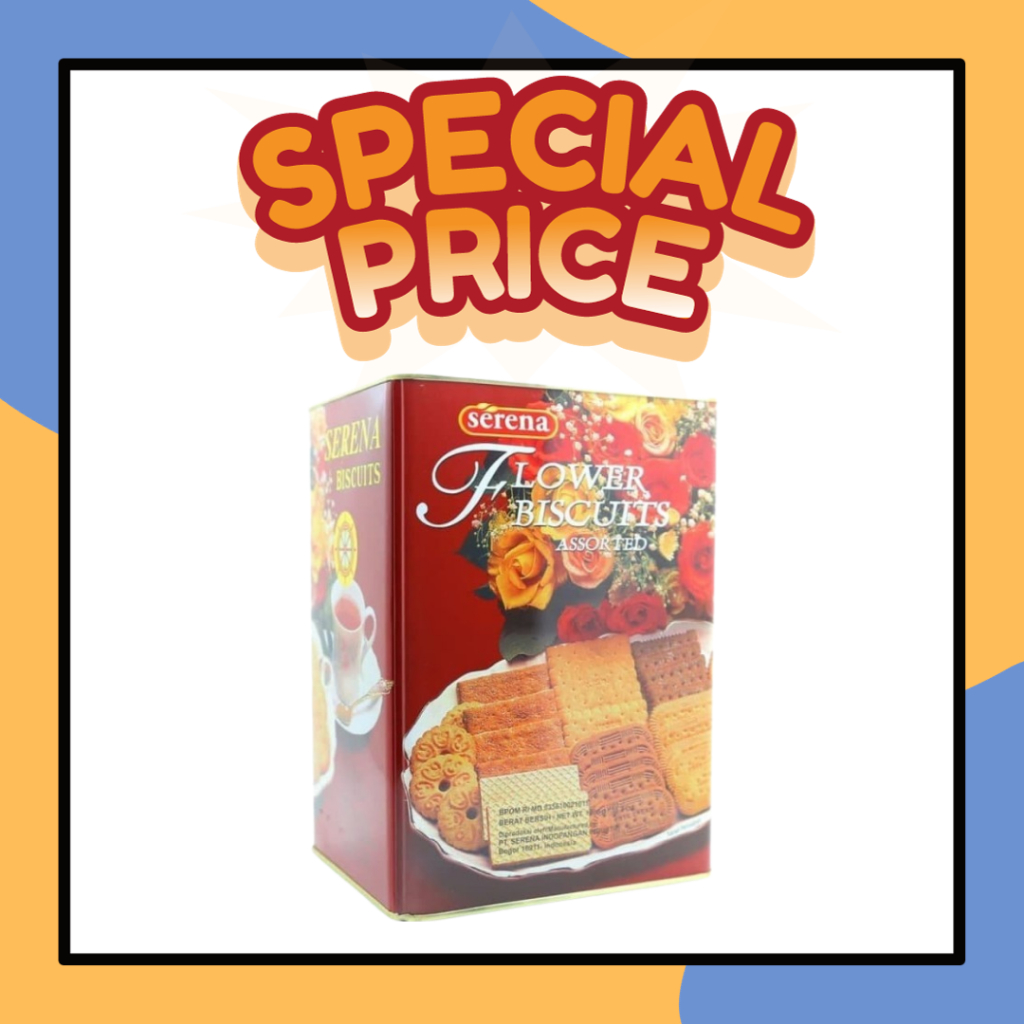Jual Serena Flower Biscuits Assorted 1000 gram Biskuit Kaleng Berbagai ...
