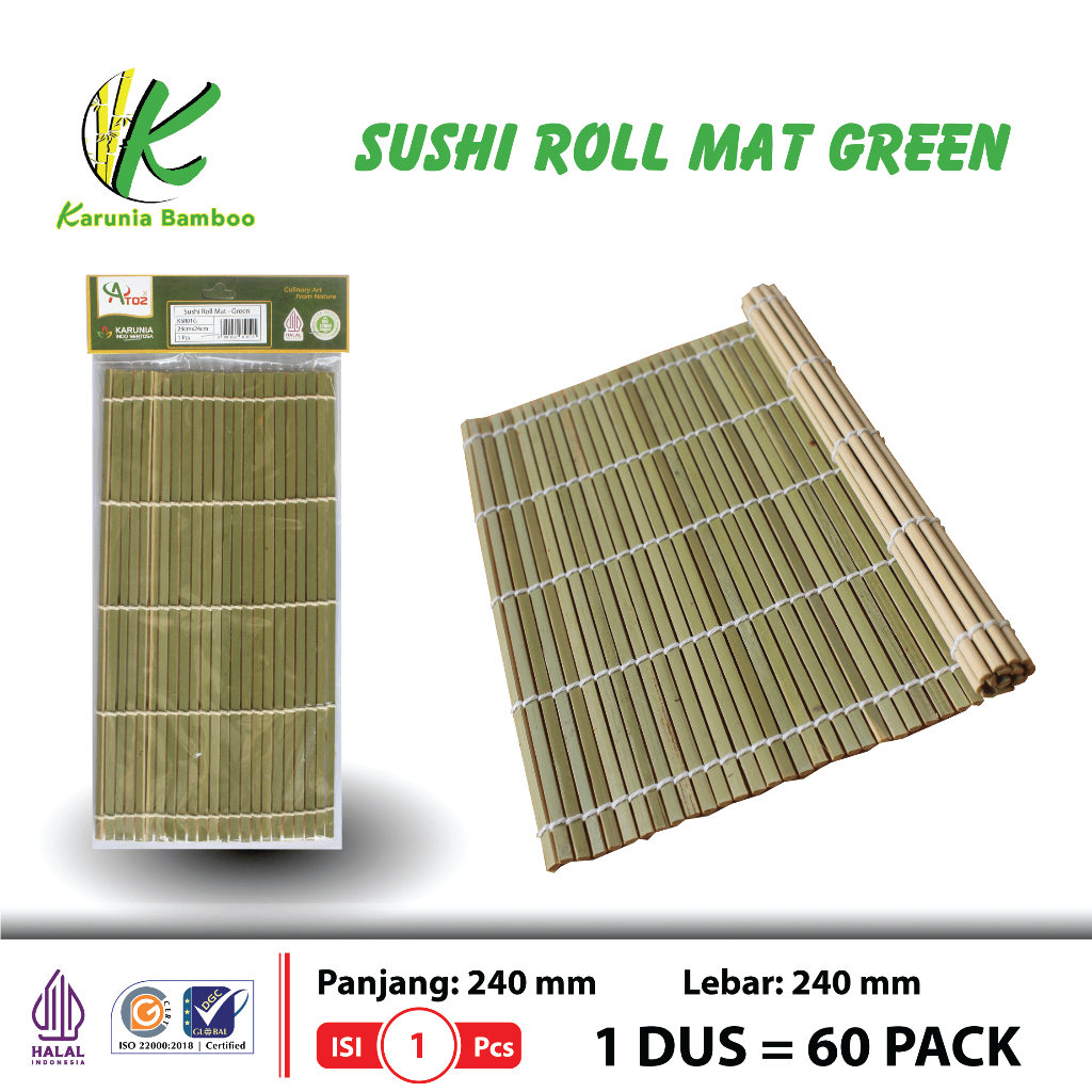 Jual ATOZ Sushi Rolling Mat Alat Penggulung / Sushi bambu tikar kimbab ...