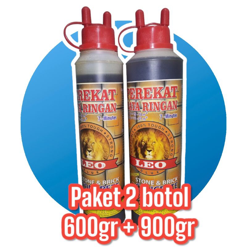 Jual LEM LEO PAKET 2 BOTOL 600gr & 900gr perekat bata ringan | Shopee ...