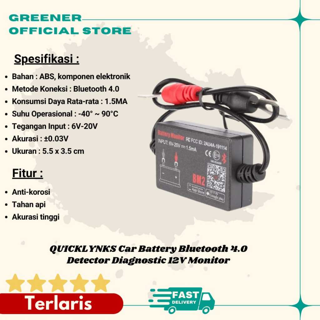 Jual QUICKLYNKS Car Battery Bluetooth 4.0 Detector Diagnostic 12V ...
