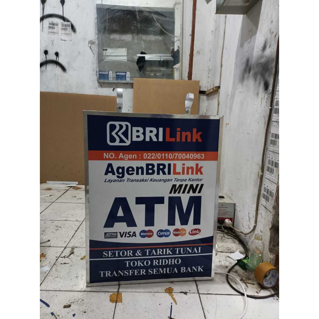 Jual Neon Box BRIlink Akrilik Ukuran 30x50cm custom design | Shopee ...