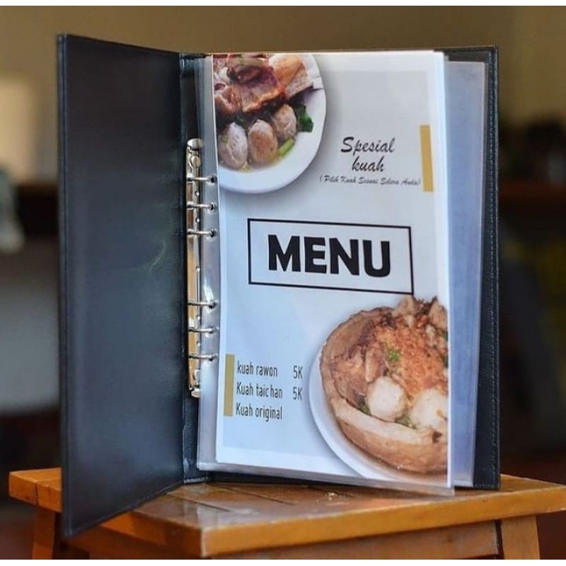 Jual cover buku menu model dalam binder | Shopee Indonesia