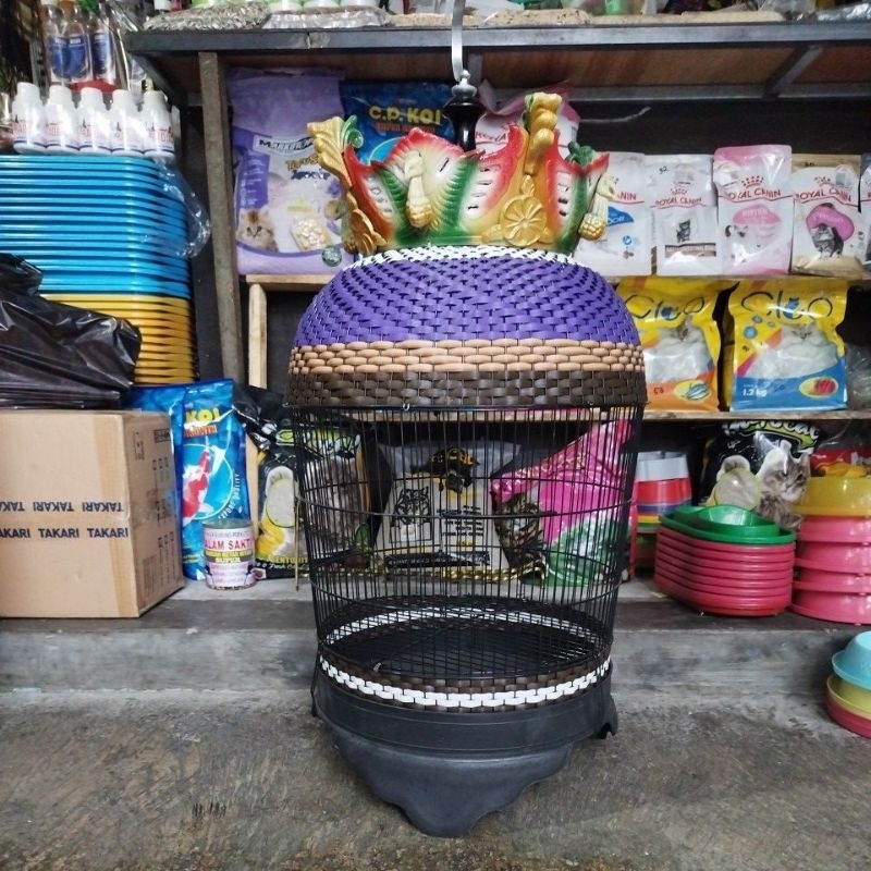 Jual SANGKAR PERKUTUT BESI RAJUT MAHKOTA SANGKAR KUTUT SANGKAR BESI ...