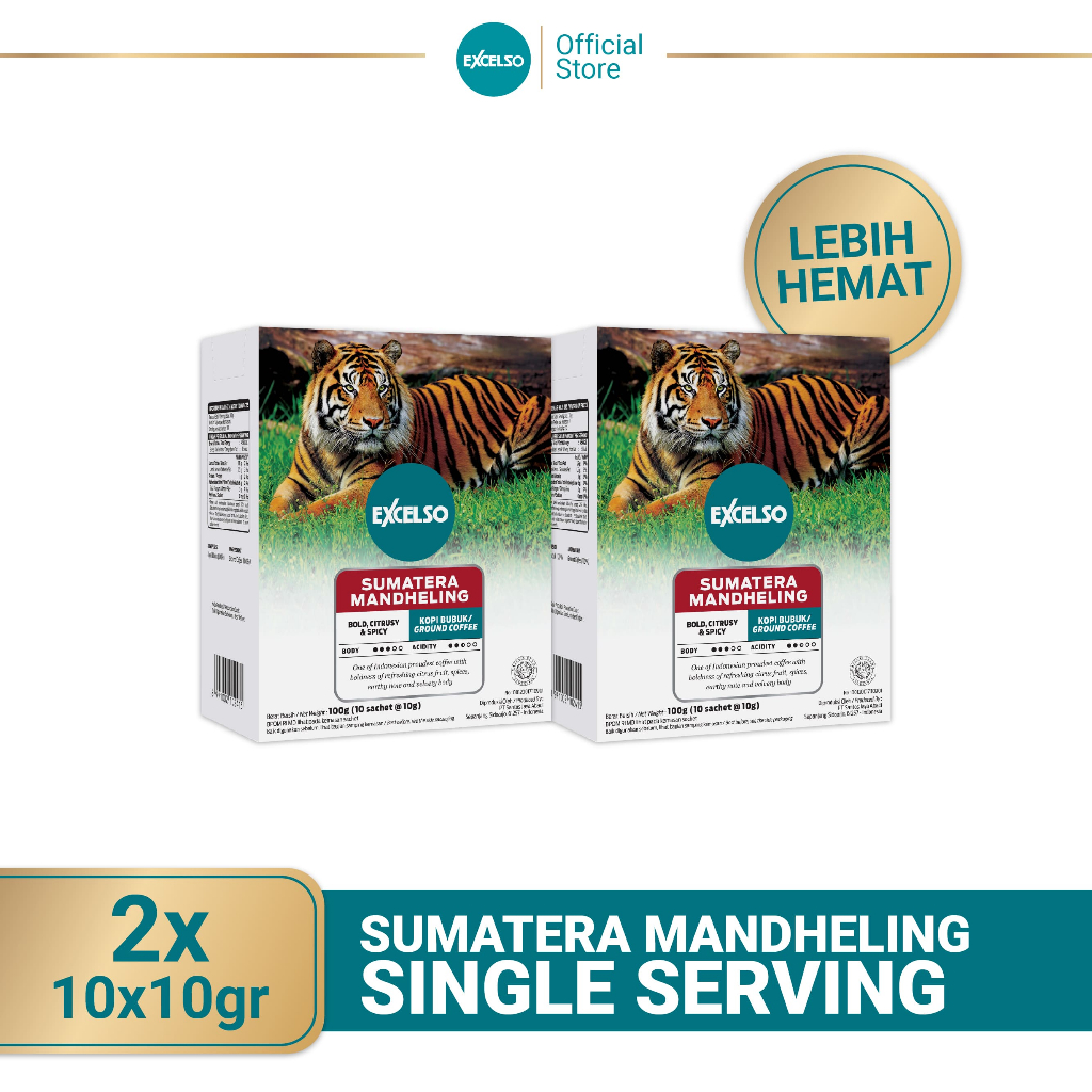 Jual Excelso Kopi Single Serving Sumatera Mandheling Twin Pack | Shopee ...