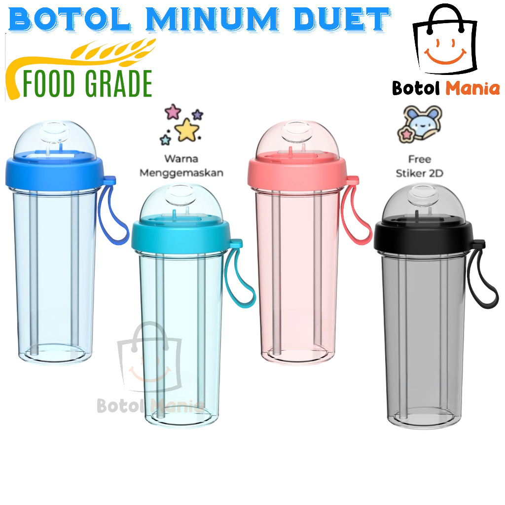 Jual BM - BT15 BOTOL MINUM ANAK DUET 2 IN 1 FREE STICKER 2D / BOTOL ...