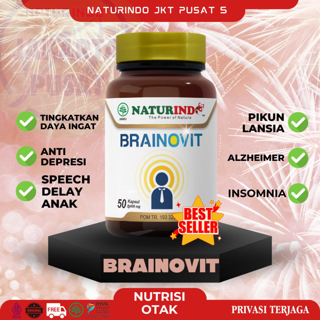 Jual Naturindo Brainovit Brainofit Obat Herbal Suplemen Nutrisi Otak ...