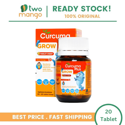Jual CURCUMA PLUS GROW ORANGE TAB 20 TABLET HISAP | Shopee Indonesia