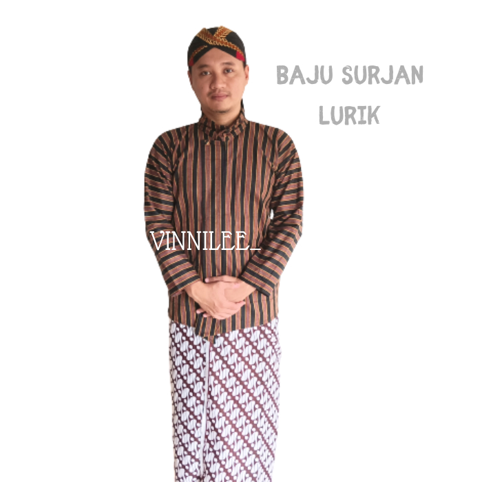Jual Baju Surjan Lurik Pria Baju Lurik Baju Jawa Lurik Pria Sorjan ...