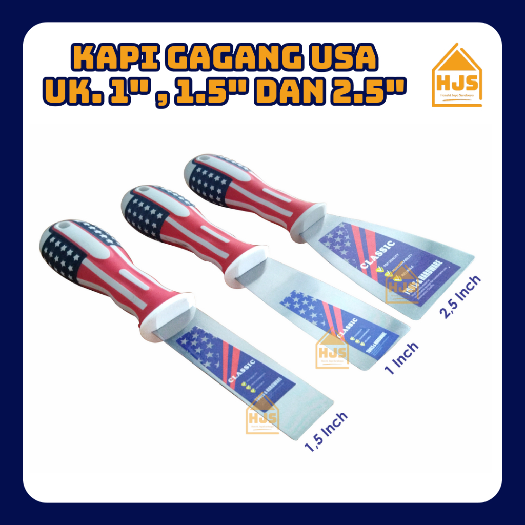 Jual [HJS] Kapi besi gagang karet USA PREMIUM QUALITY / Putty Knife ...