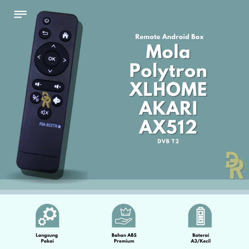 Jual Remot Remote STB Android Box MOLA RM 803tr TV XL Home Akari ...